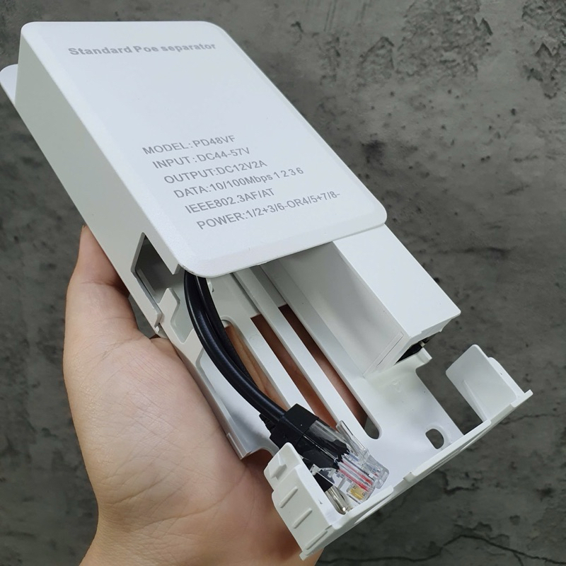 POE splitter 12V, hộp chuyển nguồn Switch poe 48V xuống 12V | Shopee ...