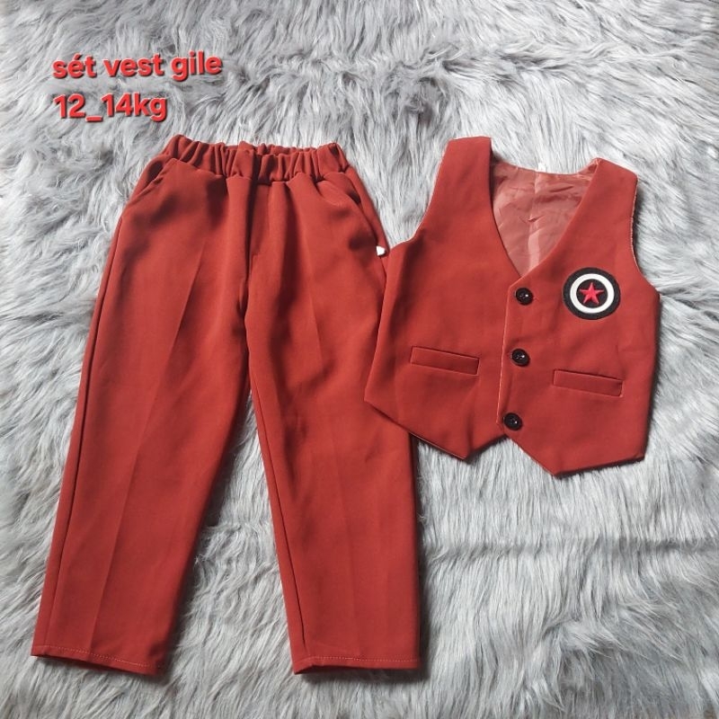 Sét Vest Gile Bé Trai | Shopee Việt Nam