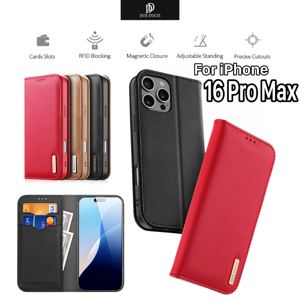 Bao da iPhone 16 Pro Max - 16 Pro - 16 Plus - 15 Pro Max DUX DUCIS HIVO ...
