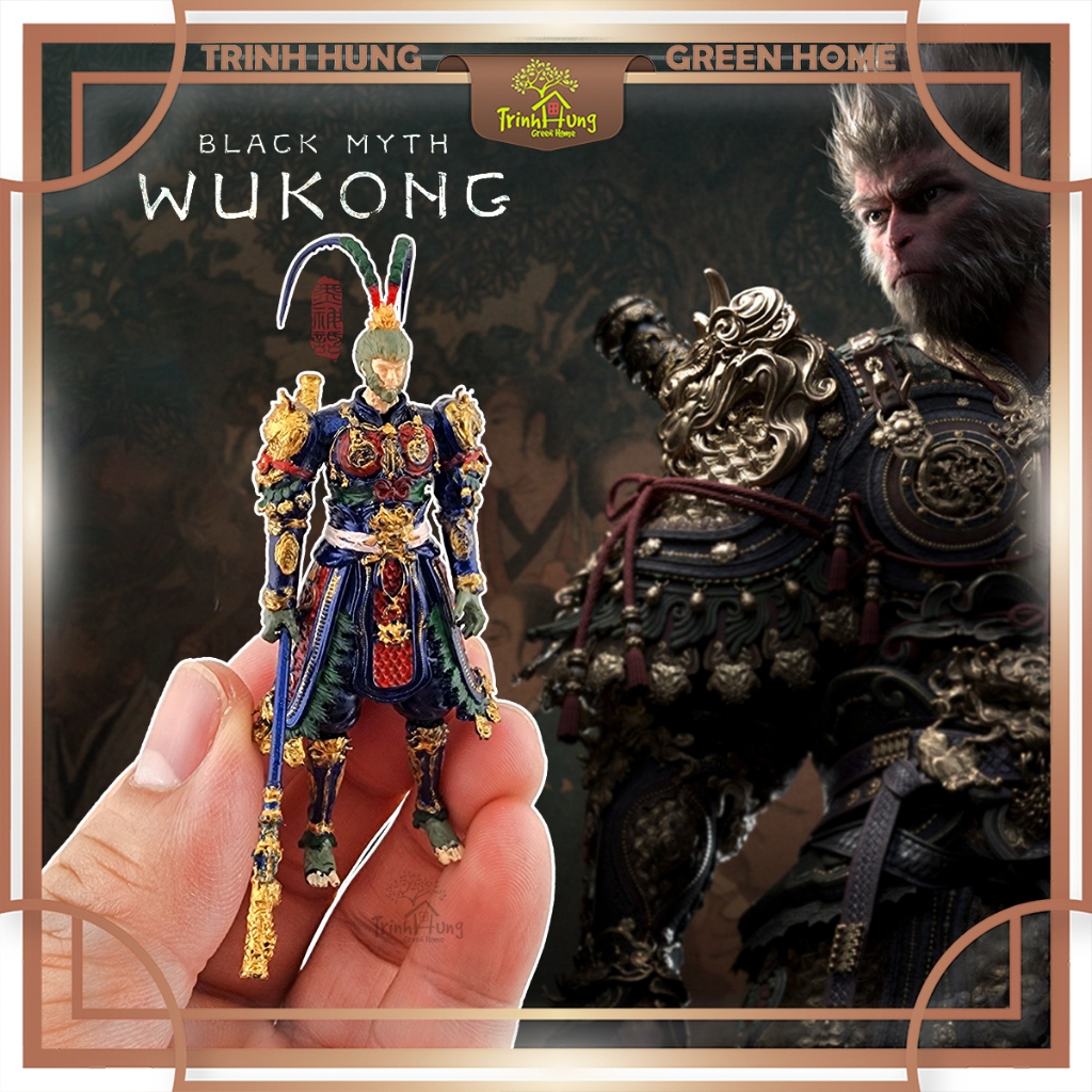 Mô hình Black Myth Wukong, tôn ngộ không huyền thoại khỉ đen in 3D sắc ...