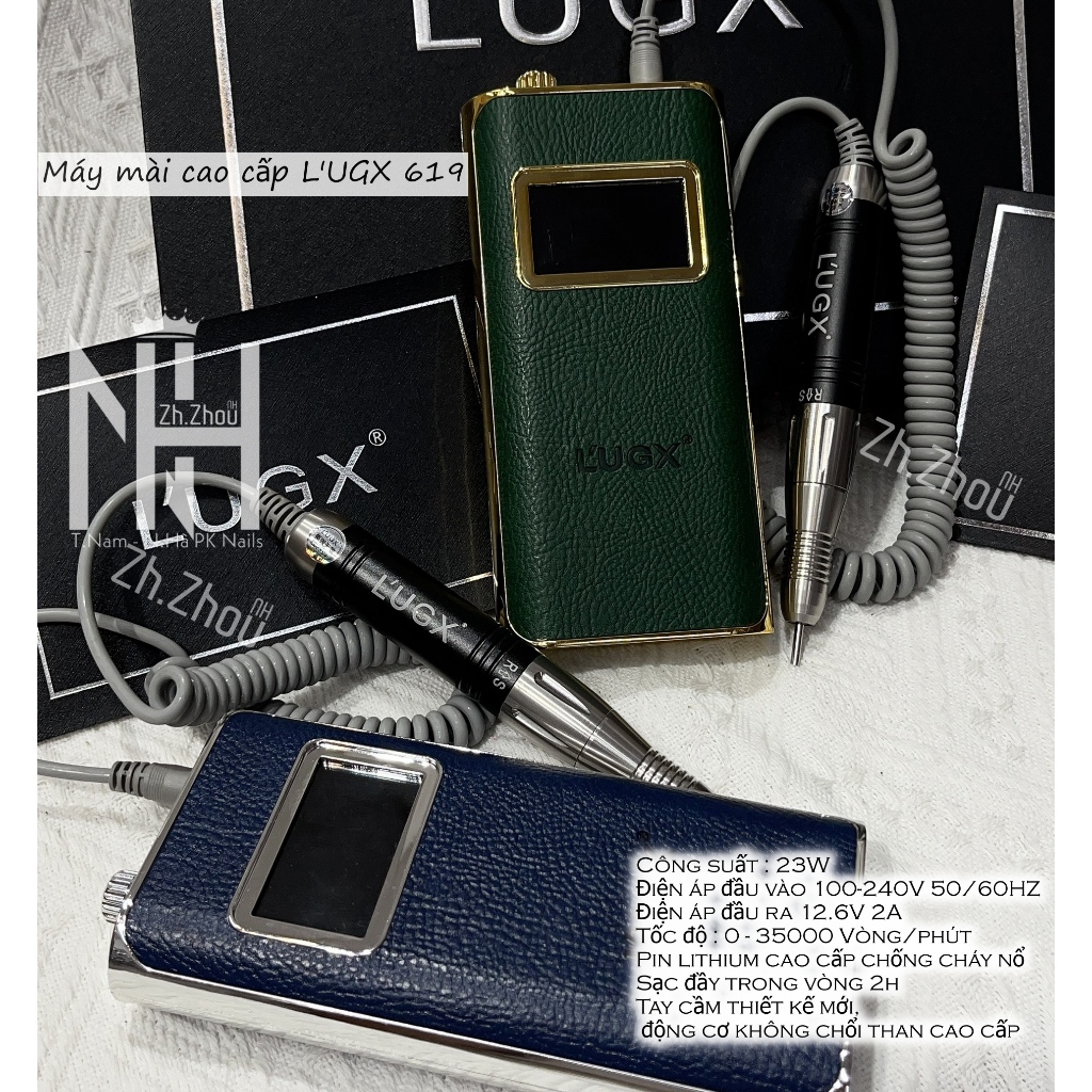 máy mài tích điện lugx 619 cao cấp, máy mài móng tích điện bảo hành 6 tháng, máy mài nail chính ...