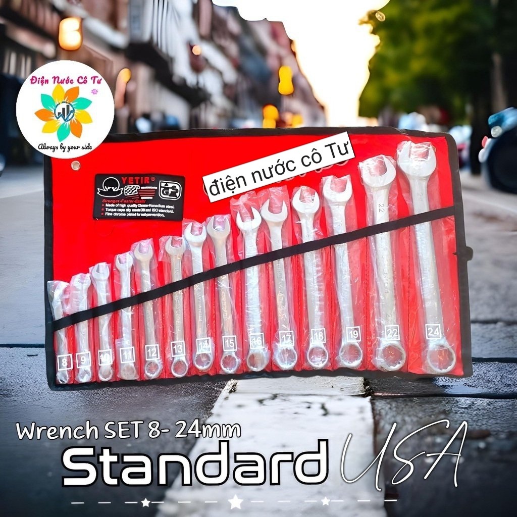 (hàng nặng) Bộ cờ lê Yeti USA 14 chi tiết 8-24mm - Bộ chìa khóa sửa xe mở ốc Yeti | Shopee Việt Nam