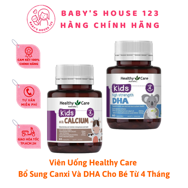 Viên Uống Healthy Care Bổ sung DHA Và Canxi Cho Bé - Hộp 60 Viên | Shopee Việt Nam