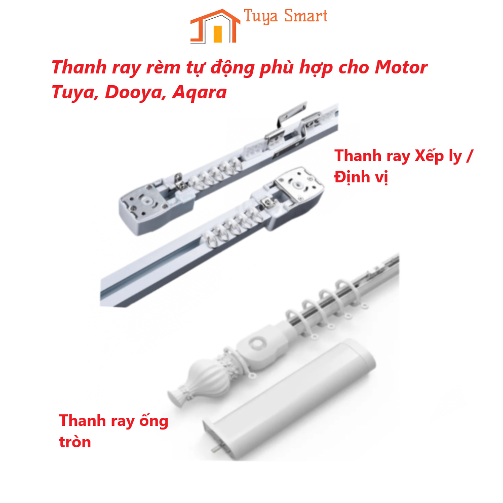 Ray rèm tự động full phụ kiện cho động cơ Tuya/Dooya/Aqara - Phụ kiện ...