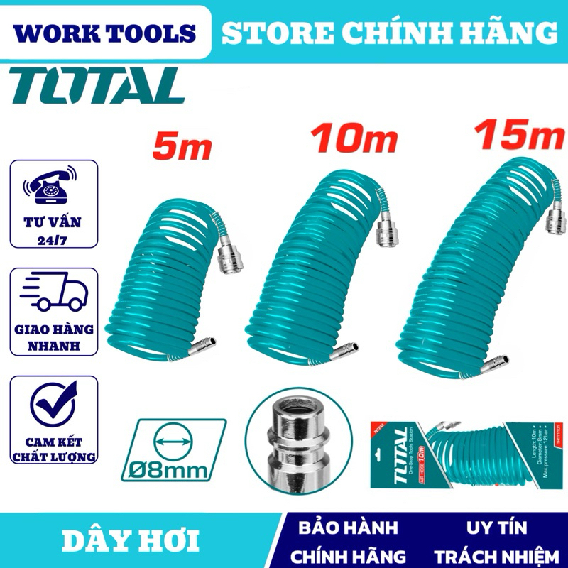 TOTAL Dây hơi 5M ,10M ,15M , THT11051-3 , THT11101-3 , THT11151-3 ...