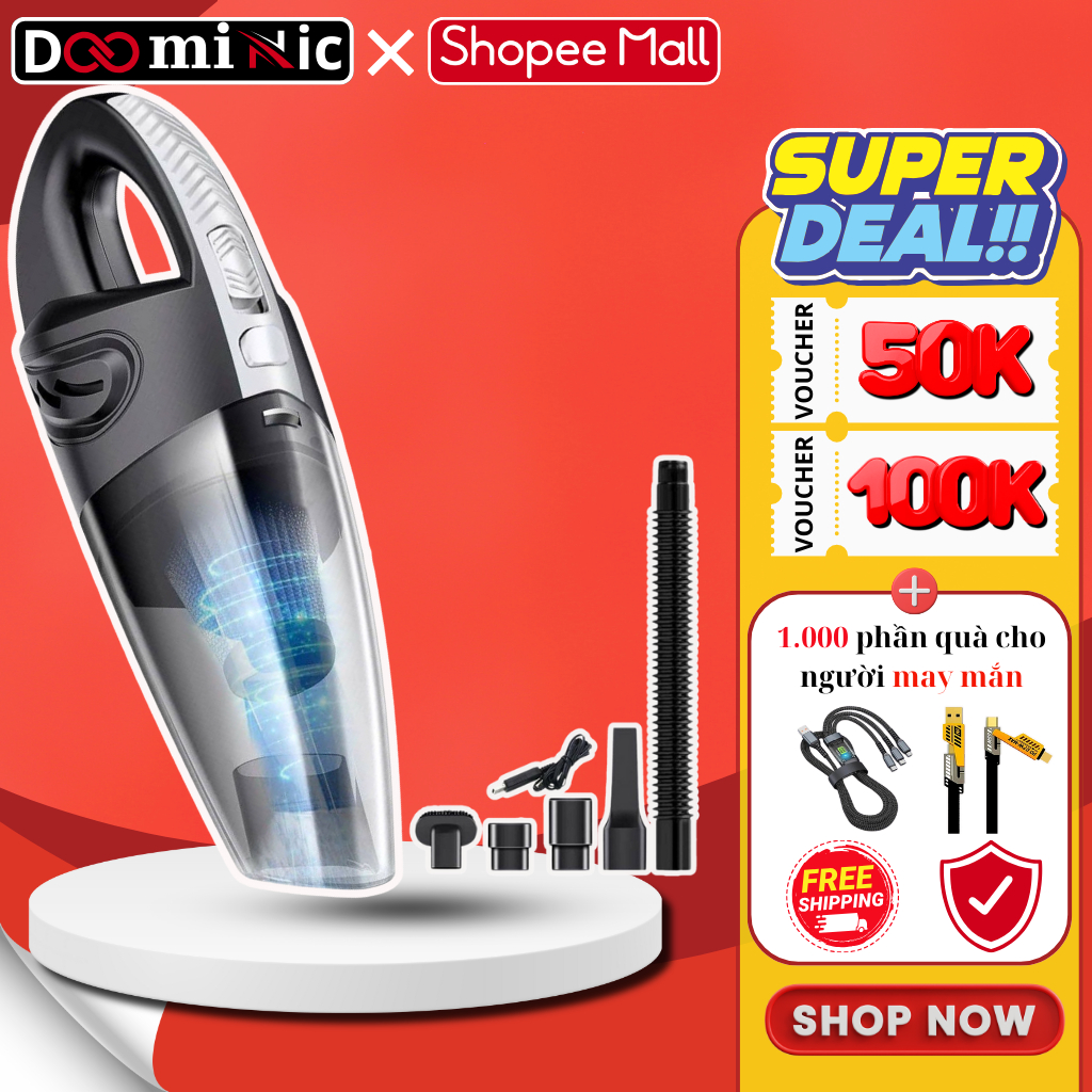 Máy Hút Bụi Cầm Tay Không Dây, Lực Hút 18000PA Hút Bụi Đa Năng Siêu ...