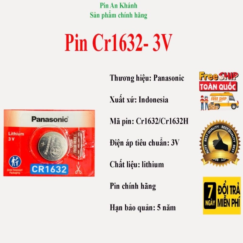 Pin CR1632 Panasonic 3V - sản phẩm chính hãng | Shopee Việt Nam