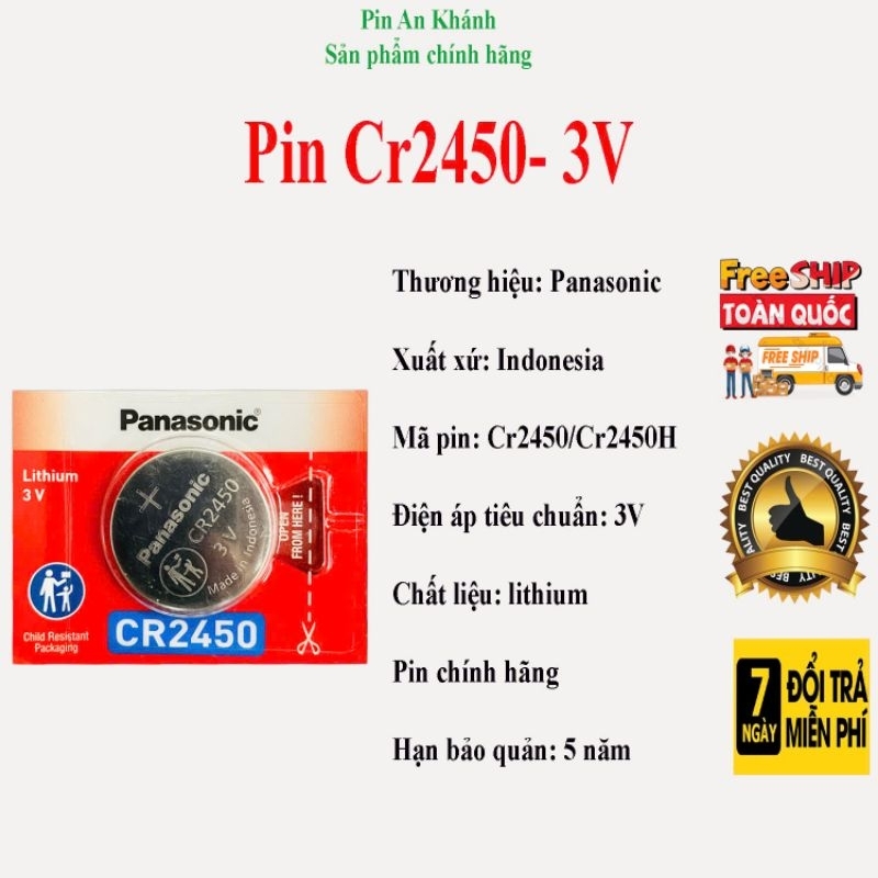 1 viên pin 3v Lithium CR2450 Panasonic chính hãng | Shopee Việt Nam