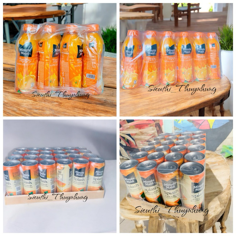 Thùng 24 Lon Nước Trái Cây nước Cam Teppy chai/Splash Lon | Shopee Việt Nam