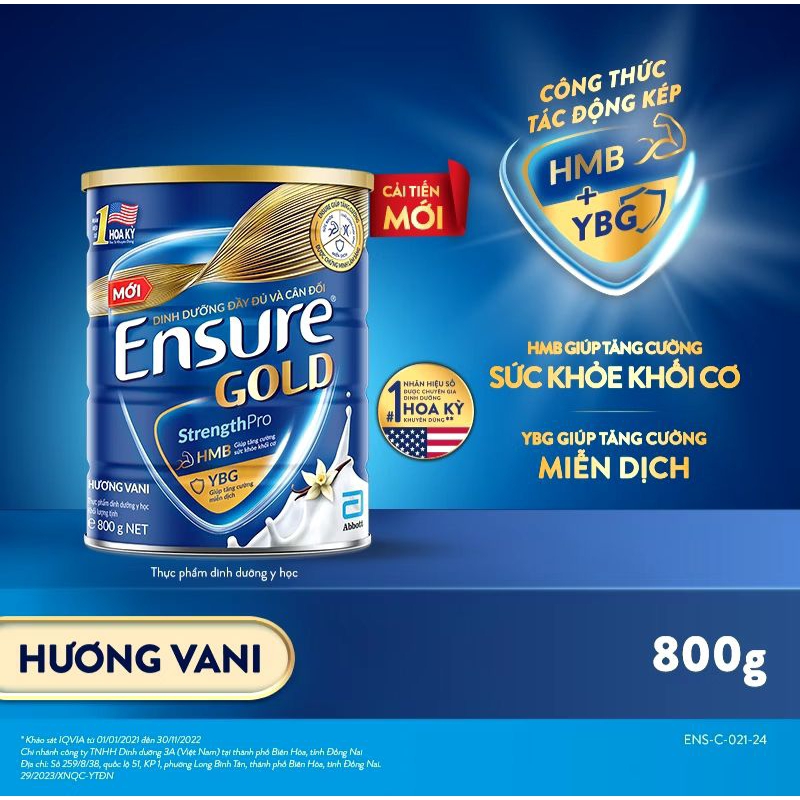 Sữa bột Ensure Gold vani 800g | Shopee Việt Nam