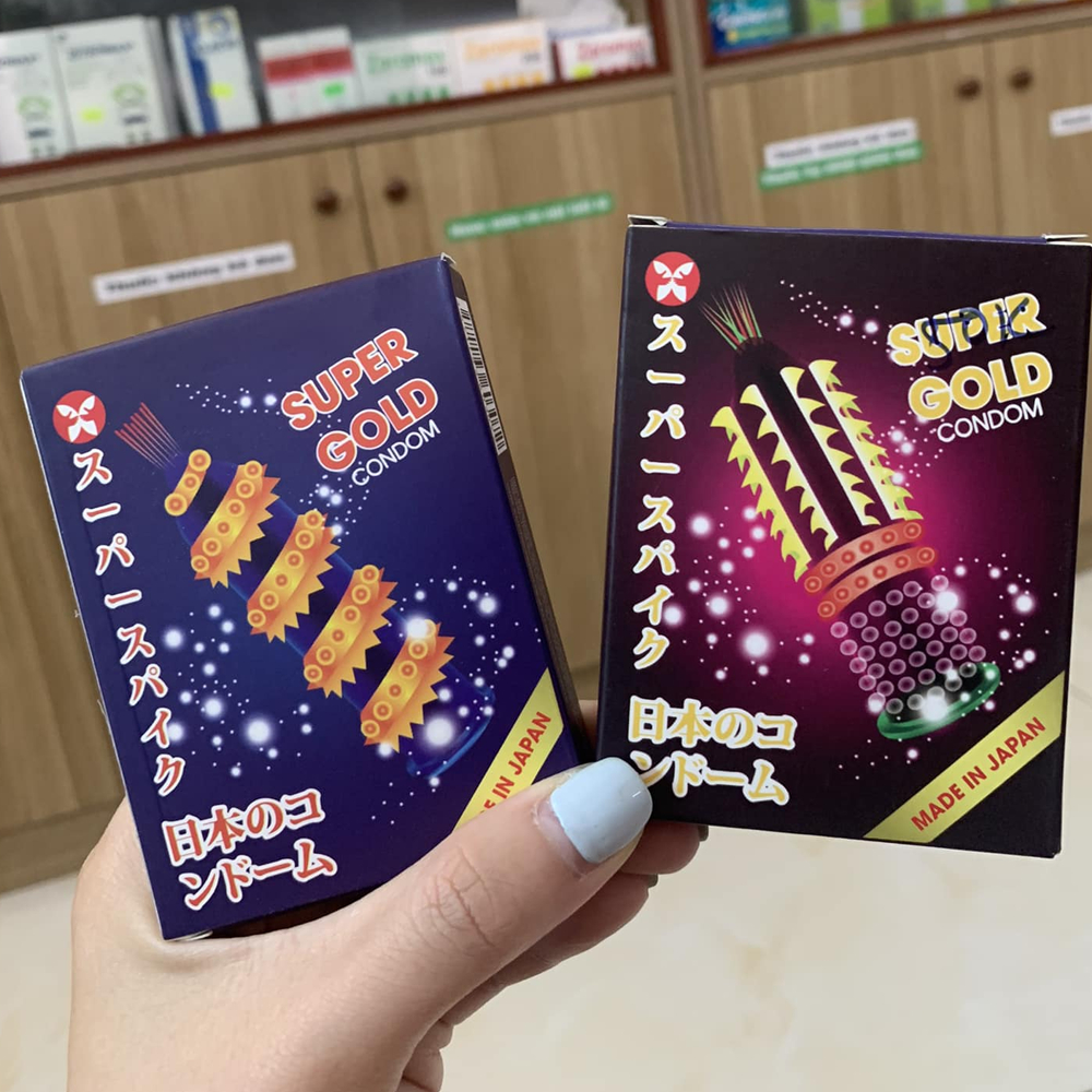 Bao Cao Su Gân Gai Bi Super Gold Siêu Gai Râu- Hàng Nhật, Nhiều Gel Bôi ...