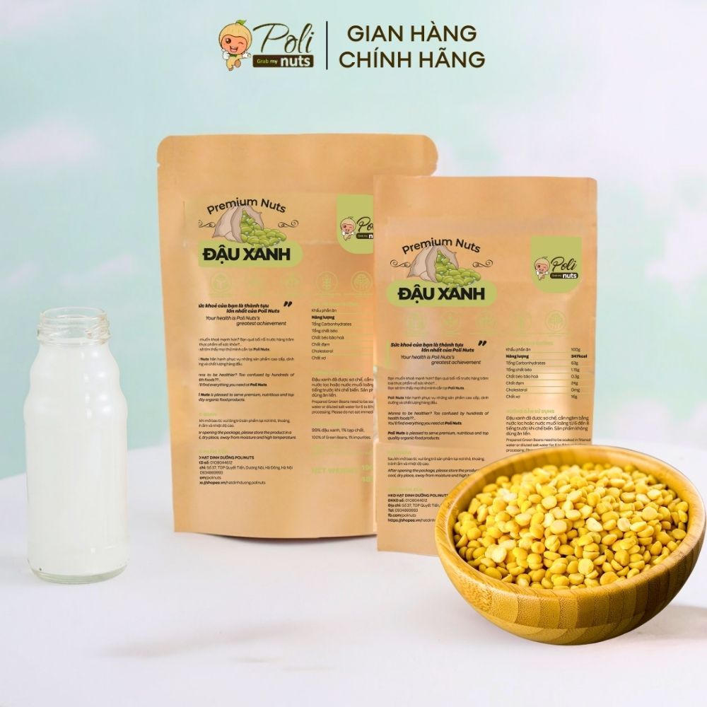 Đậu Xanh (Đỗ Xanh) Tách Vỏ POLINUTS Loại 1 Nấu Chè, Làm Sữa Hạt 200g 500g | Shopee Việt Nam