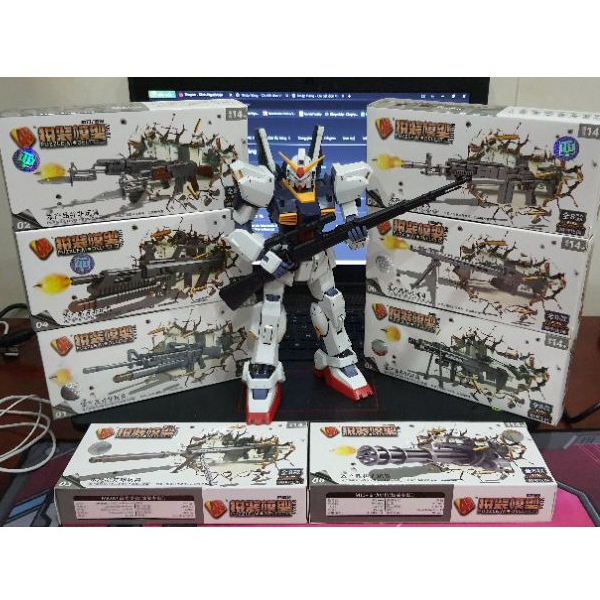 Mô hình lắp ráp thu nhỏ tỉ lệ 1/6 Modern Weapons phụ kiện 3Z QB95 M134 M16 dành cho Figure 1/6 ...