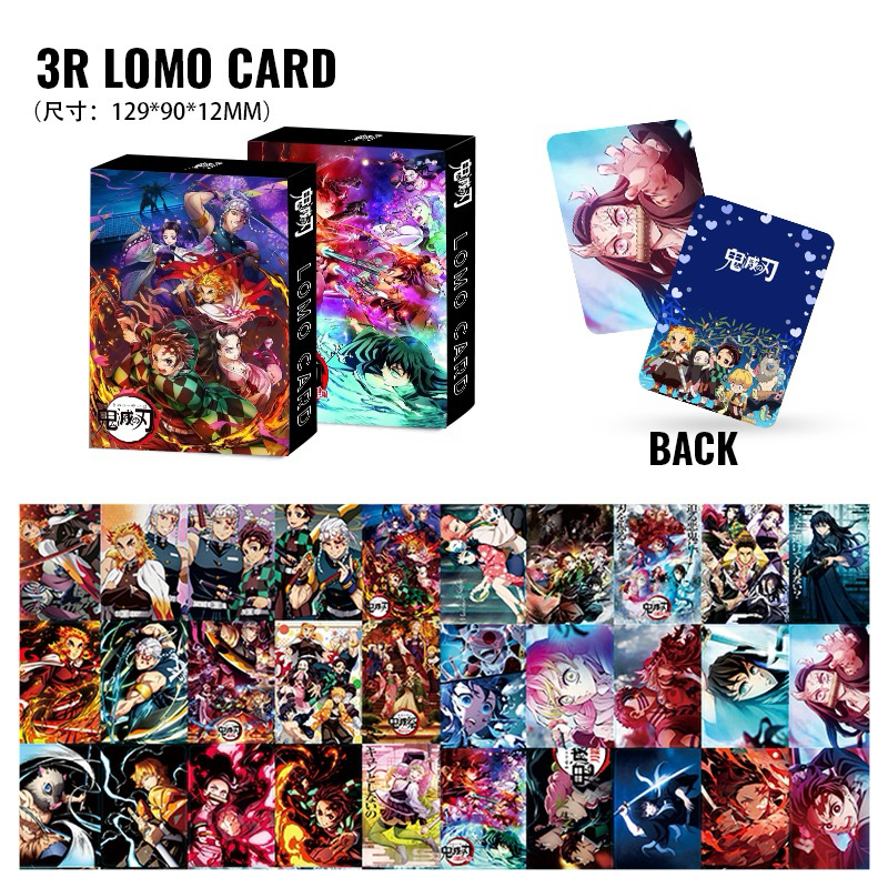 [Lomo 3R Kimetsu] Bộ 30 lomo card 3R loại lớn Kimetsu no yaiba thẻ bo ...