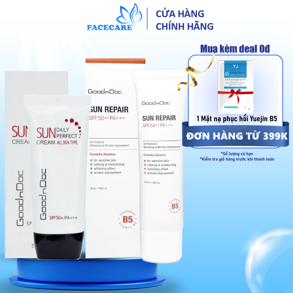 Kem Chống nắng Goodndoc Daily Perfect Suncream và KCN SUN REPAIR Nâng ...