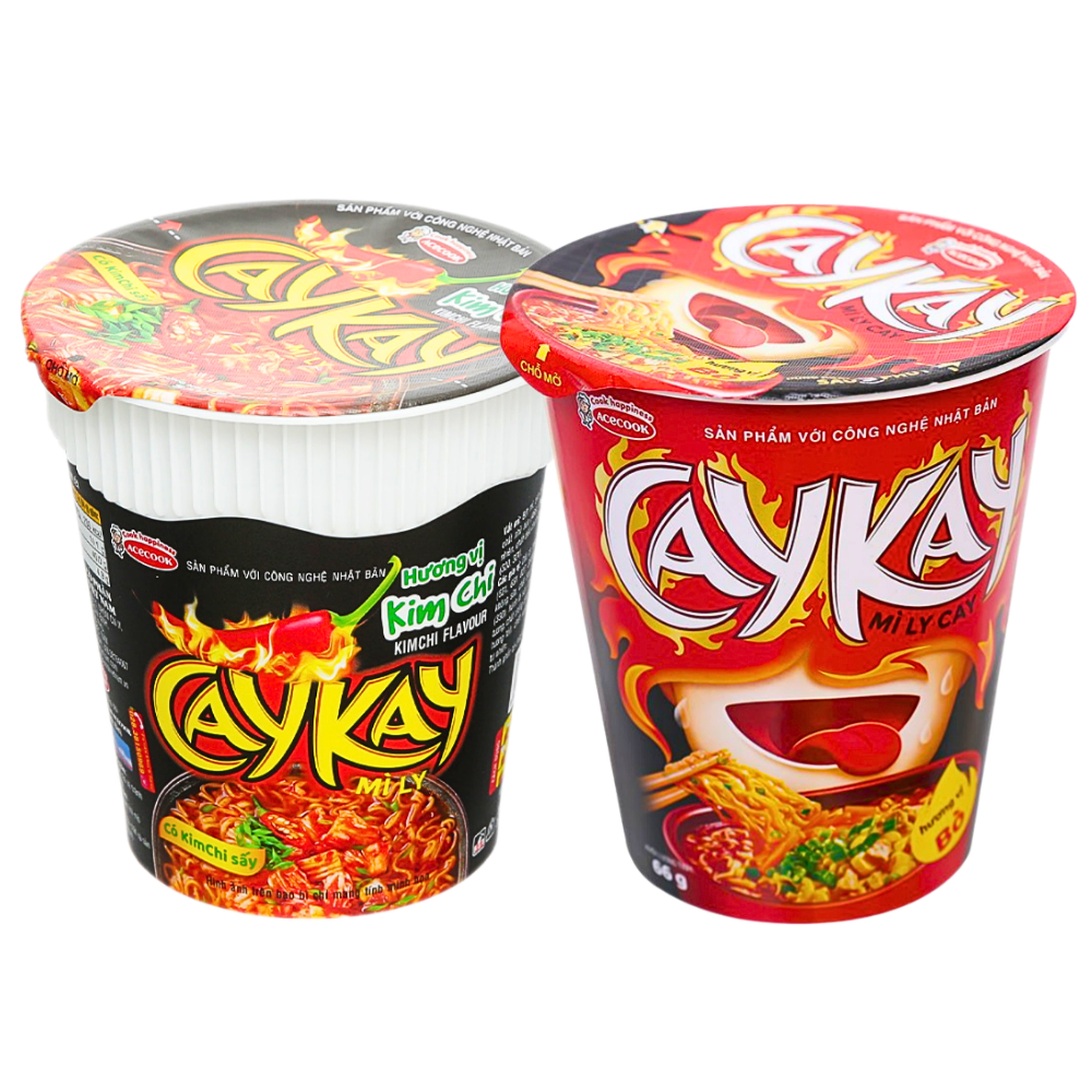 Mì Caykay vị kim chi ly 64g/bò ly 66g | Shopee Việt Nam