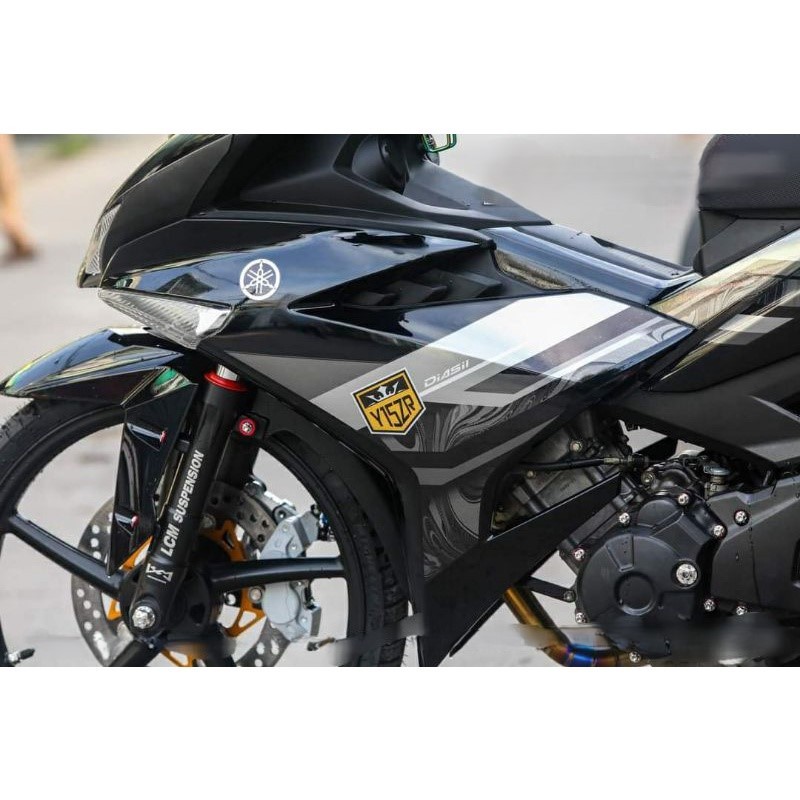 Tem rời Exciter Ex 150 Y15 ZR mẫu mới bạc đen | Shopee Việt Nam