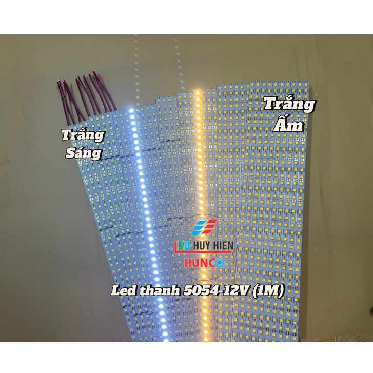 Led thanh 1 mét 5054 điện 12v màu trắng sáng, trắng ấm | Shopee Việt Nam