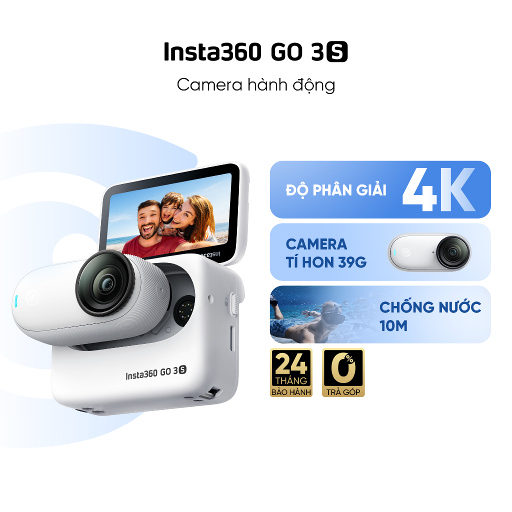 Insta360 GO 3S Action Camera | Quay video 4K | Điều khiển bằng cử chỉ ...
