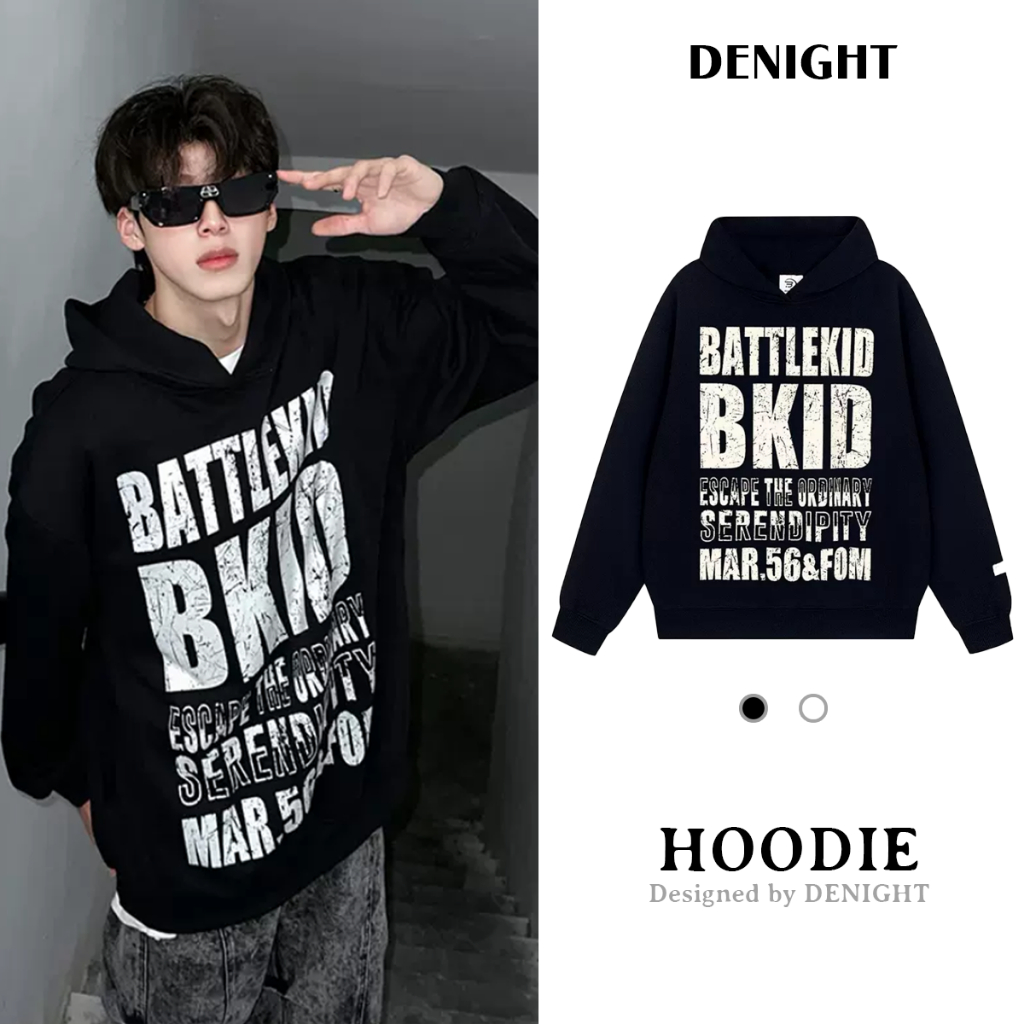 Áo Hoodie DENIGHT Hình In BKID Nổi Bật Phong Cách Đường Phố Siêu Hot ...