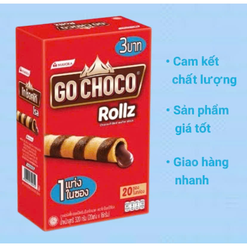 Bánh Go Choco Rollz Mayora 280gr (Hộp 20 cây) | Shopee Việt Nam