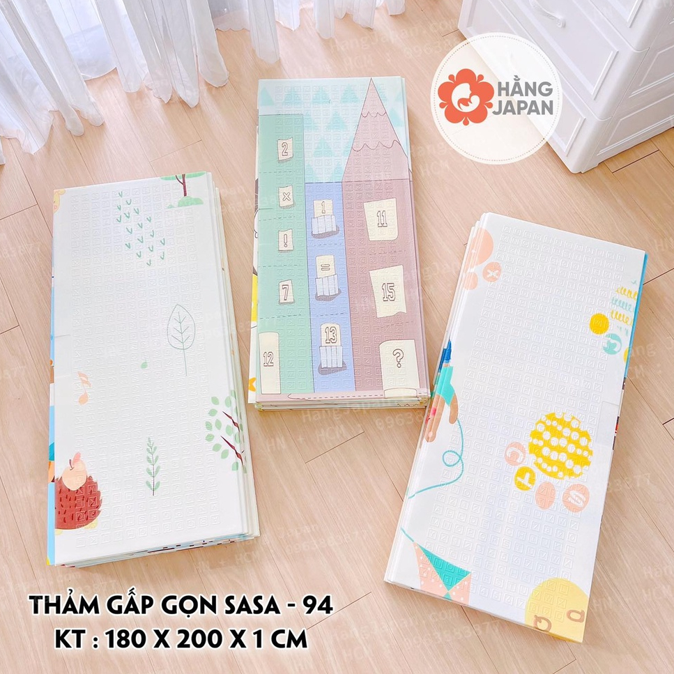 Thảm xốp XPE SASACO gấp gọn hàn quốc, chống trơn trợt 1m8x2m dày 1cm hàng chính hãng | Shopee ...