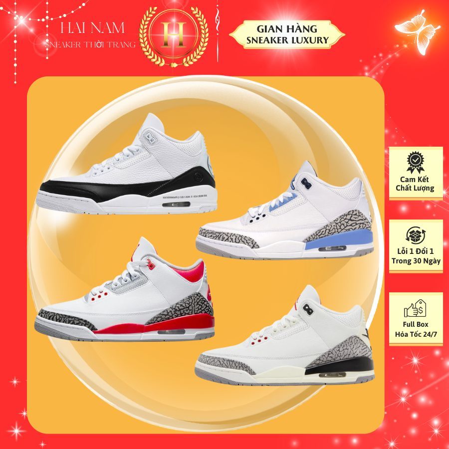 Giày Thể Thao Air Jordan 3 Retro, Giày JD3 Đủ Phối Màu Nam Nữ Full Box ...