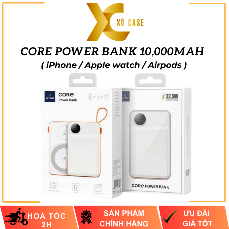Pin dự phòng Wiwu Core Wi-P007 - 22.5W 3in1 - 10.000mAh cao cấp chính ...