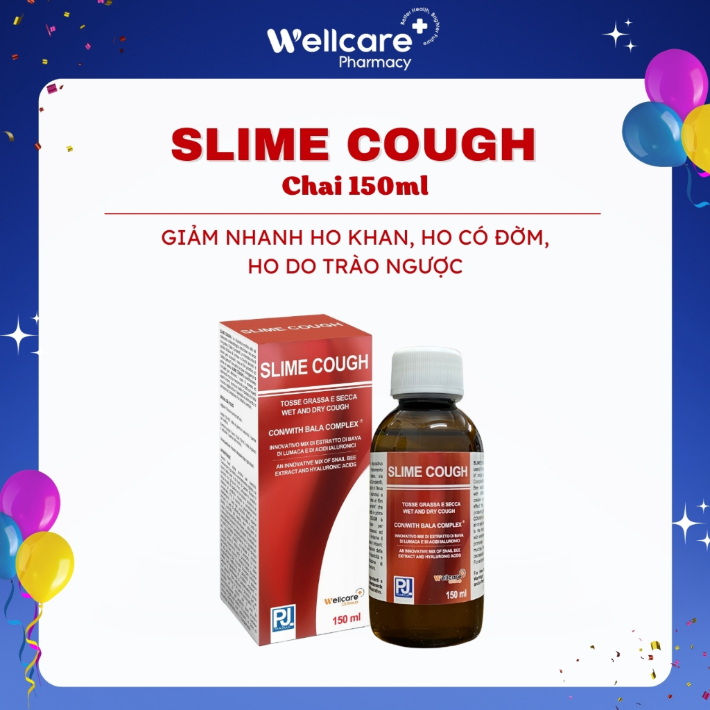 [DỊCH CHIẾT ỐC SÊN] Siro ho Slime Cough Wellcare - Chai 150ml giúp làm ...