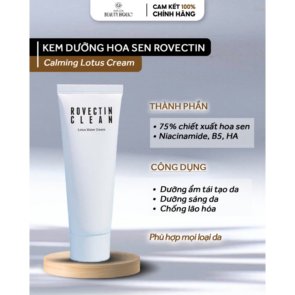 [MẪU MỚI 2023] Kem dưỡng ẩm hoa sen ROVECTIN CALMING LOTUS CREAM ...