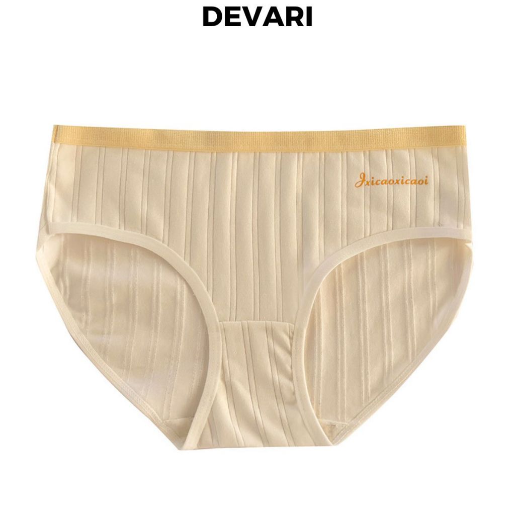 Quần lót nữ cotton gân tăm phong cách đơn giản basic viền màu xinh xắn ...