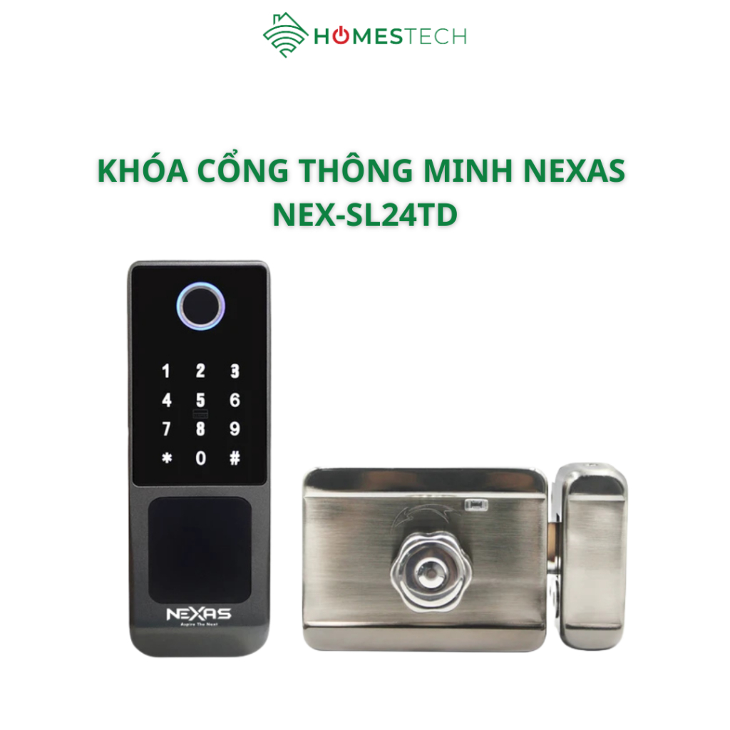 [Free Lắp Đặt HCM] Khóa Cổng Thông Minh Nexas NEX-SL24TD Chìa cơ Thẻ từ ...