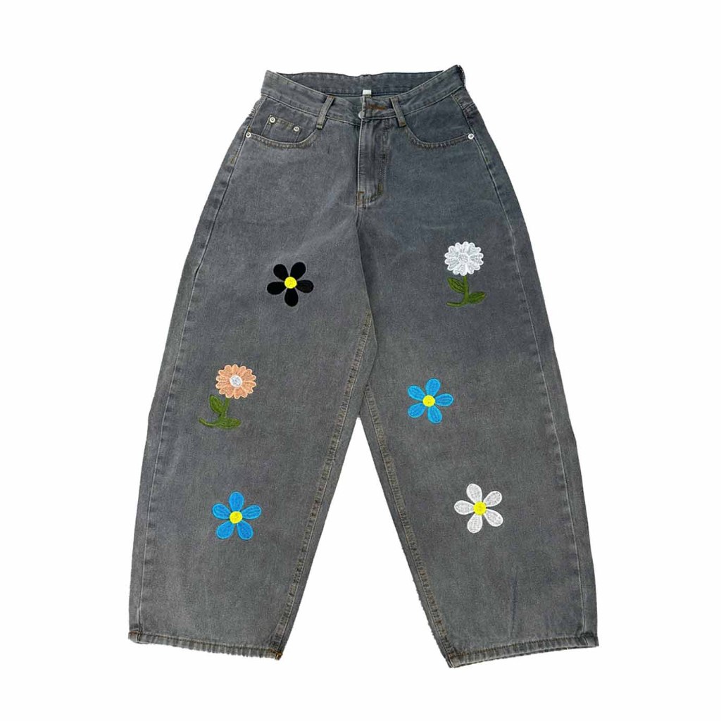 Quần jean DORIS BASIC WILDFLOWERS / Form rộng unisex / DORIS ® | Shopee ...