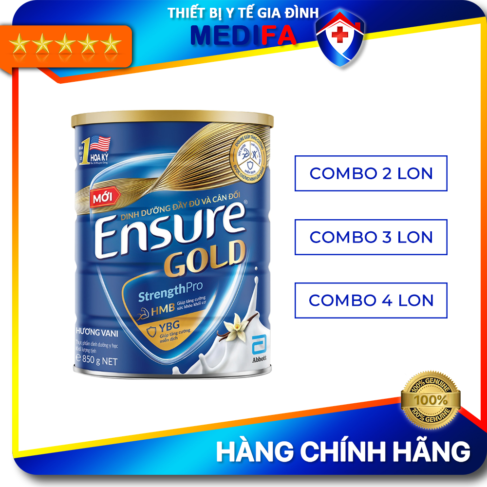 Combo 2,3,4 Lon Sữa Bột Ensure Gold Abbott (HMB) 800g Hương Vani Truyền Thống | Shopee Việt Nam