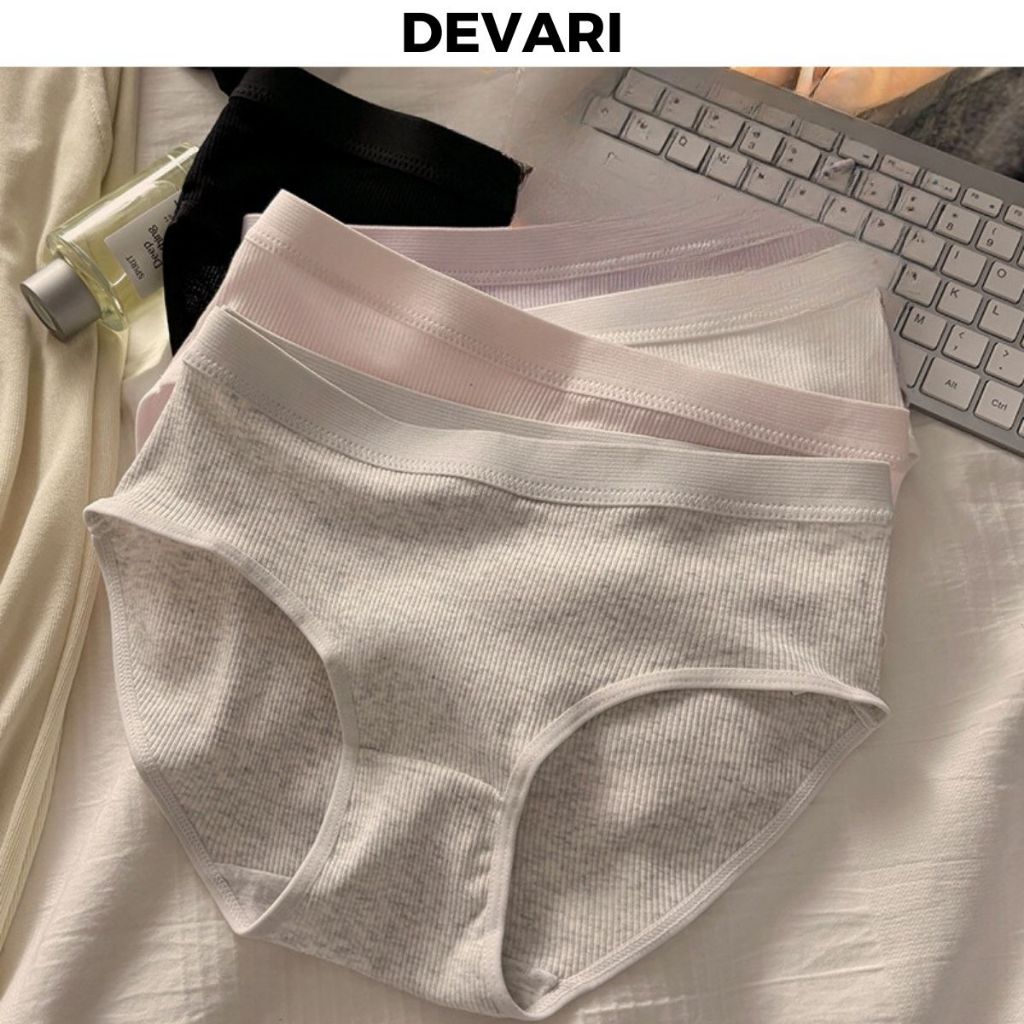 Quần lot nữ cotton gân tăm đáy lót kháng khuẩn khử mùi kiểu dáng trẻ ...