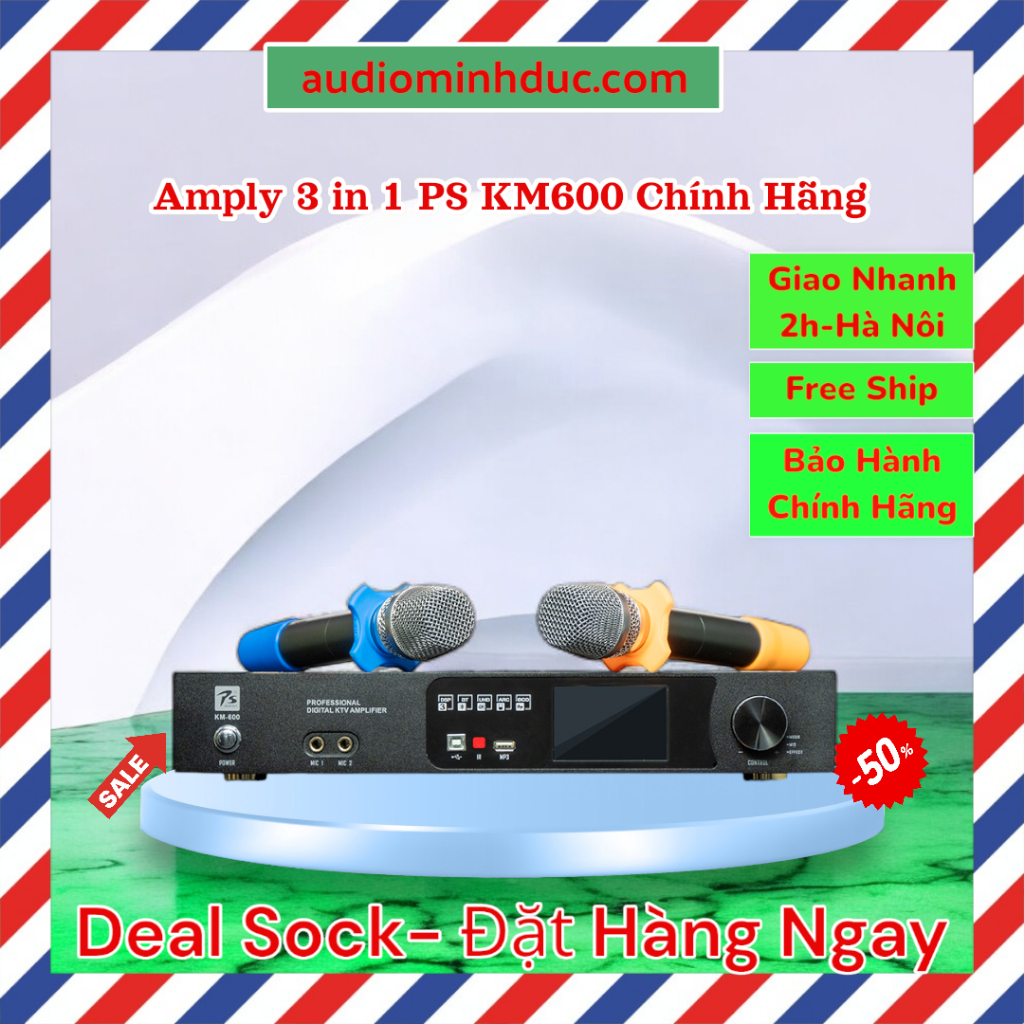 Amply Liền Vang 3 in 1 PS Audio KM600 Hàng chính hãng công suất 600W/2ch | Shopee Việt Nam