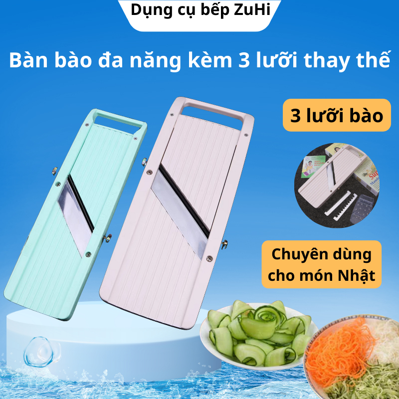 Bàn bào chuyên dùng cho món Nhật, bàn nạo đa năng kèm 3 lưỡi thay thế ...