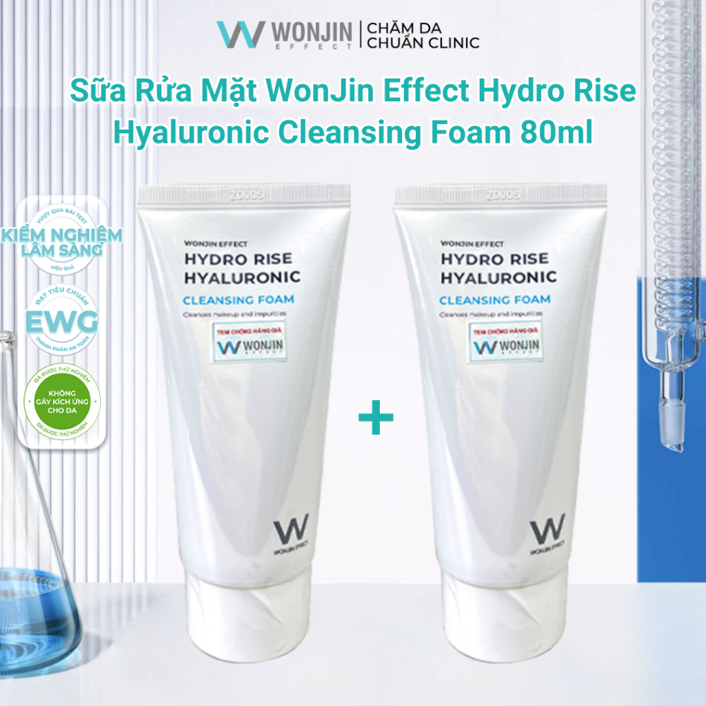 [LIVE- MUA 1 TẶNG 1] Sữa Rửa Mặt WonJin Effect Hydro Rise Hyaluronic Cleansing Foam 80ml ...