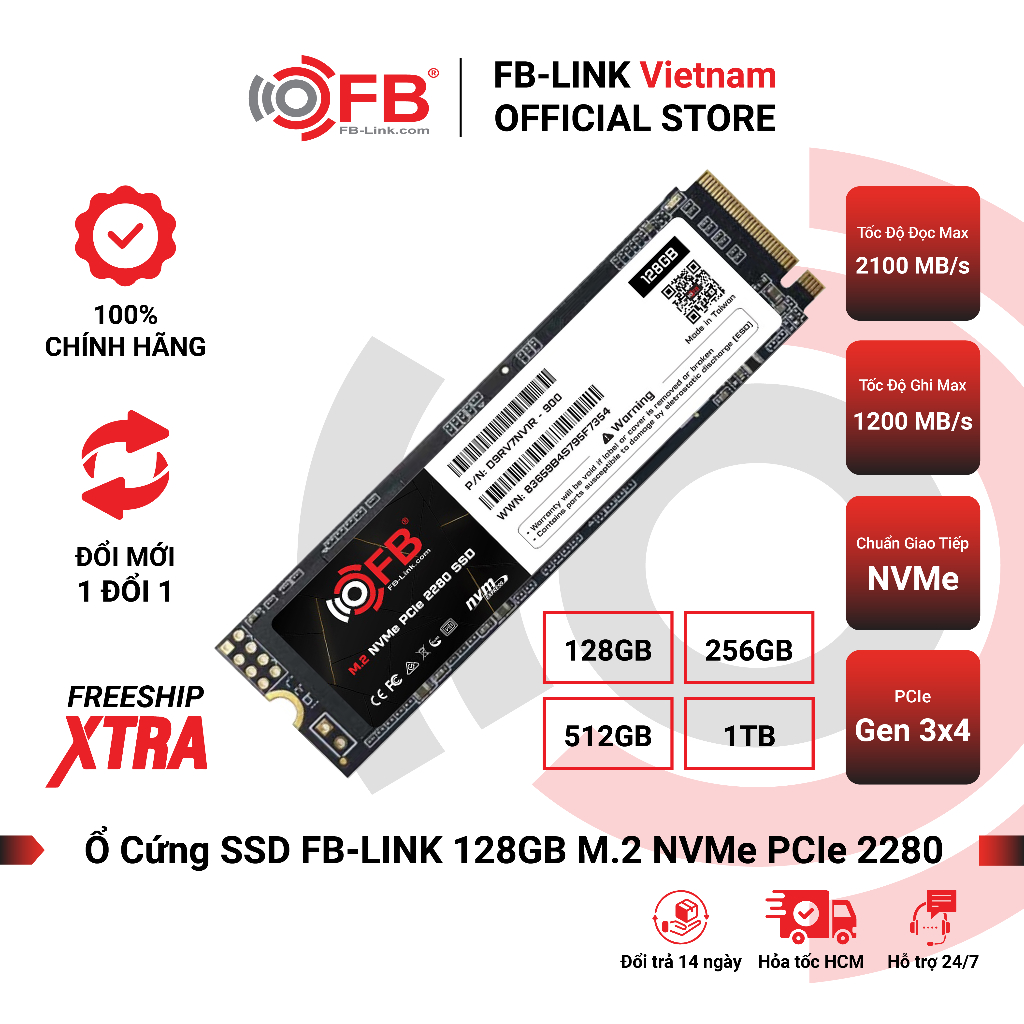 Ổ Cứng SSD FB-LINK 128GB M.2 NVMe PCIe 2280 Gen3x4 - FB-LINK Vietnam ...