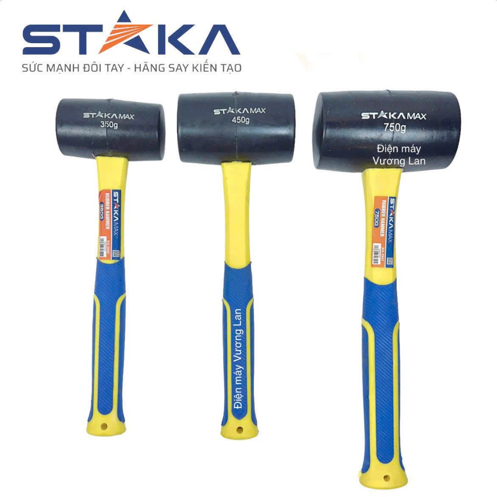 Búa cao su cao cấp 350G, 450G, 750G STAKA cán nhựa bọc cao su mềm chống trượt, ôm sát tay ...