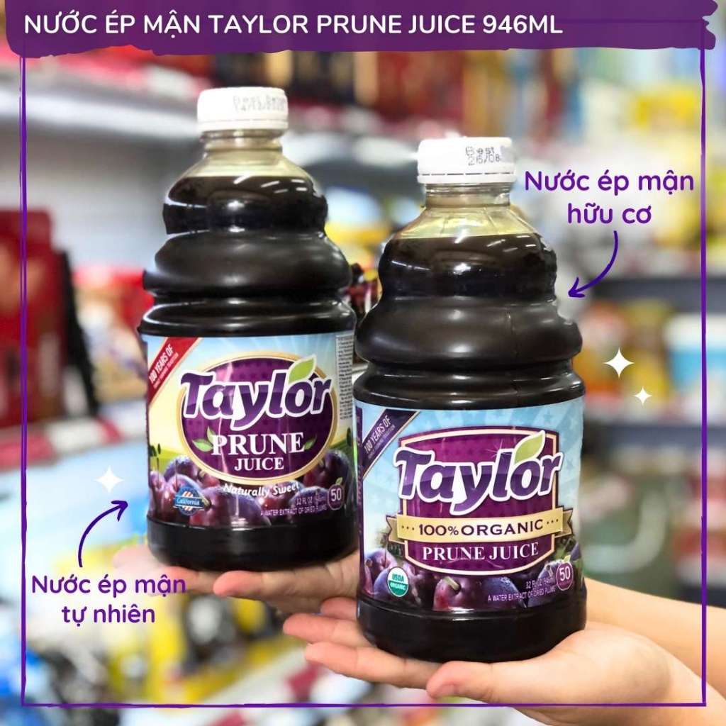Nước ép mận hữu cơ Taylor Organic Prune Juice 946ml | Shopee Việt Nam