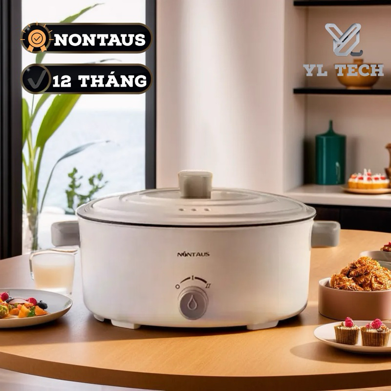 Nồi điện gia đình đa năng 4L công suất 1000W hãng Nontaus - Chống dính ...