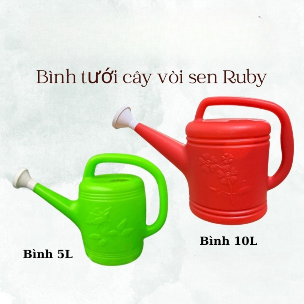 Bình tưới cây 10 lít bình tưới nhựa vòi sen RUBY, giao màu ngẫu nhiên (Vườn Sài Gòn) | Shopee ...