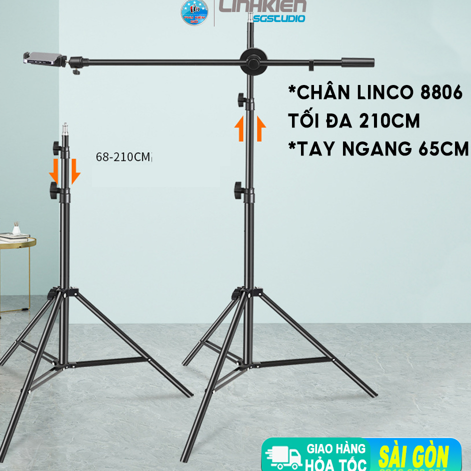 Chân đèn Linco Zenith 8806 cao cấp quay video điện thoại camera ...