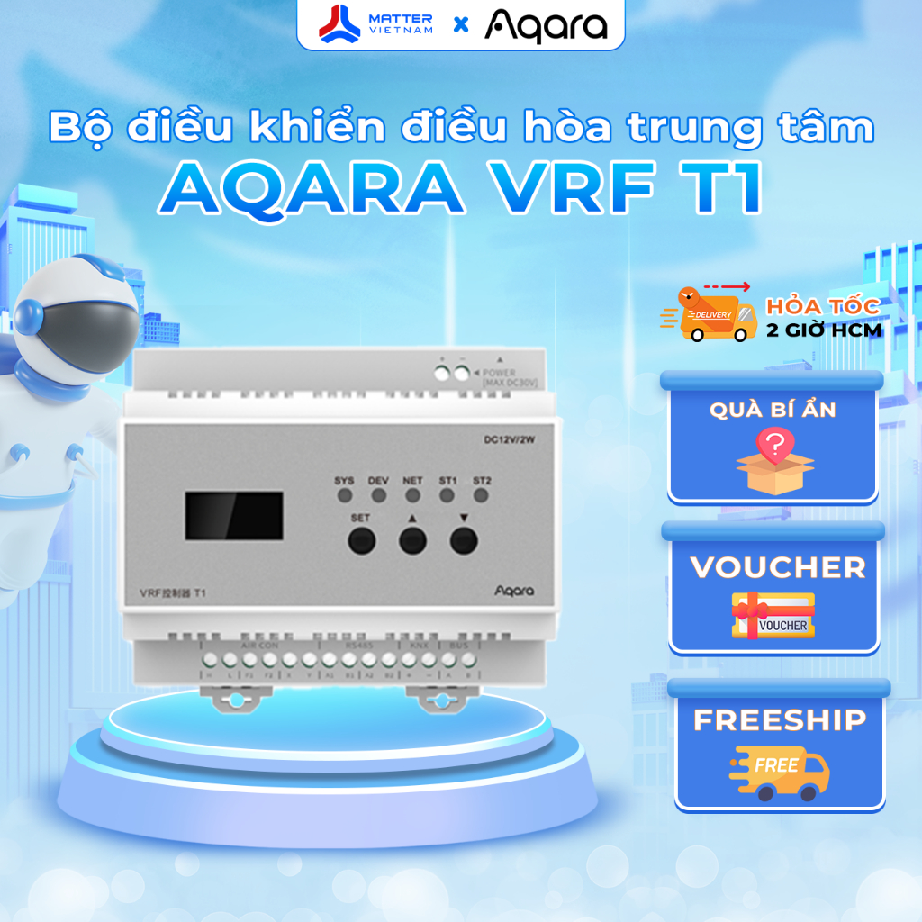 Bộ điều khiển điều hoà trung tâm Aqara VRF T1, kết nối Ziggee, tương ...