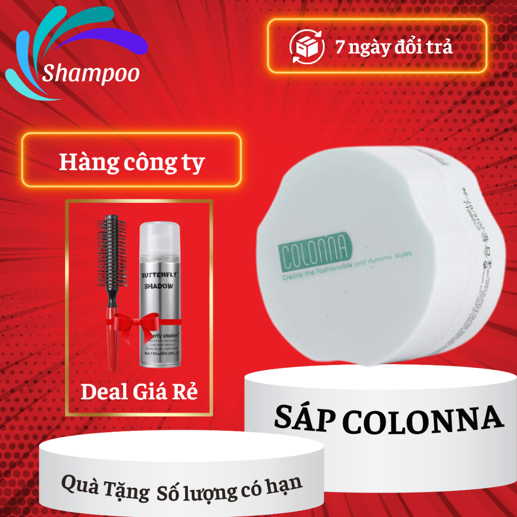 Sáp vuốt tóc nam Colonna Hair Mud 80g giữ nếp bồng đẹp tự nhiên chính ...