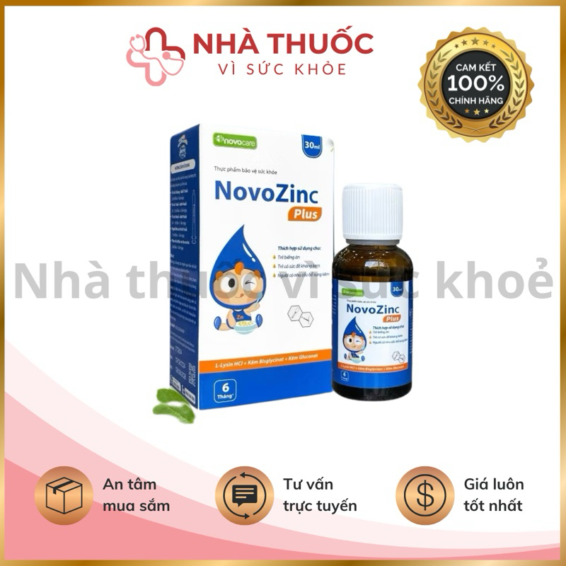 [Chính Hãng] Kẽm hữu cơ Novozinc Plus lọ 30ml hỗ trợ ăn ngon, tăng ...