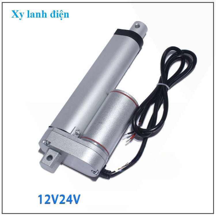 Xi lanh điện 12v 24v hành trình 300mm 400mm, xy lanh điện 24V, ty điện ...