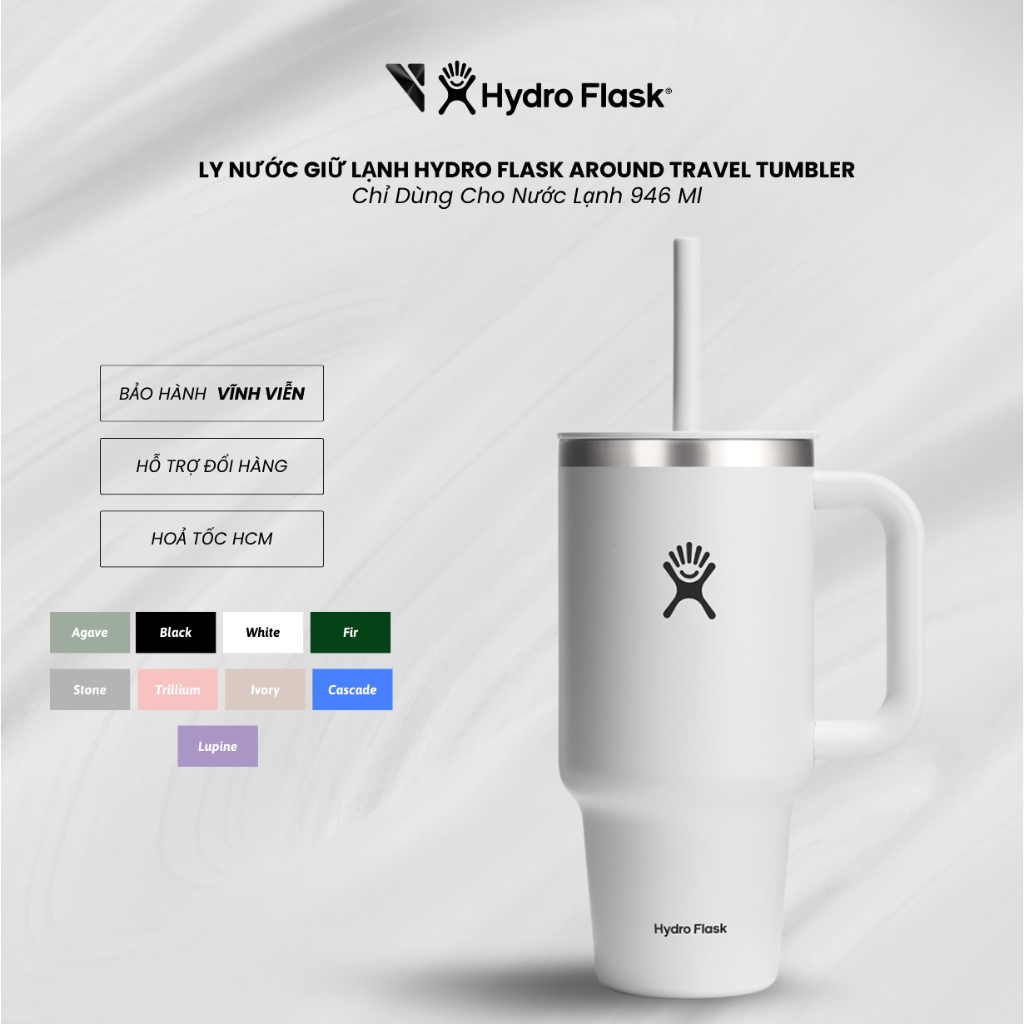 Ly nước giữ lạnh Hydro Flask Around Travel Tumbler 946 ml Chỉ dùng cho ...