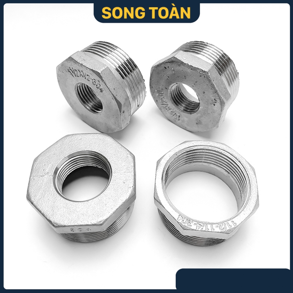 Cà Rá Inox 304 49x21, 49x27, 49x34, 49x42 - Nối Chuyển Ren Trong Ren ...